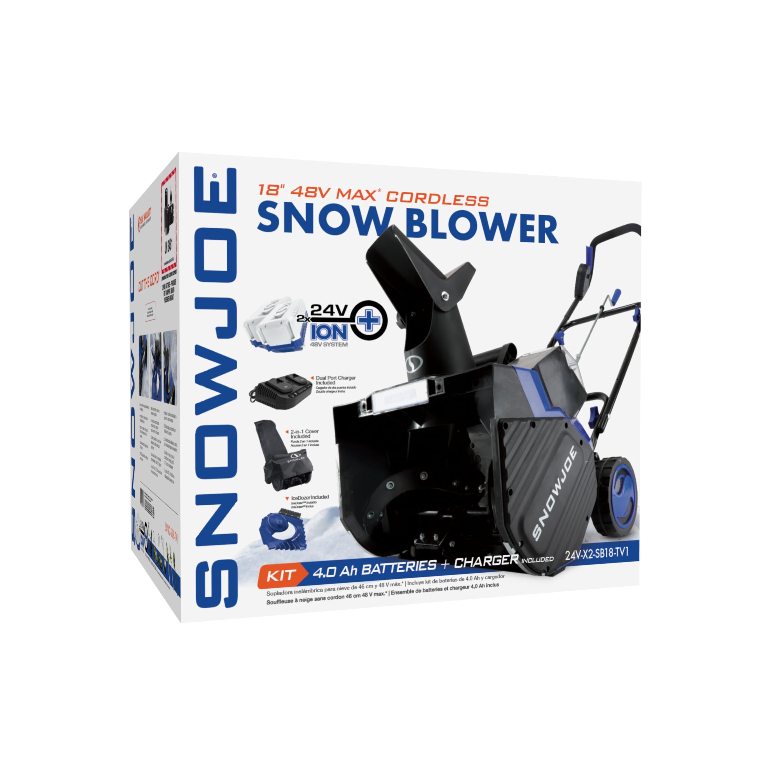 Mua 24-Volt Cordless Snow Blower Bundle, 18-Inch Snow Clearing Deck ...