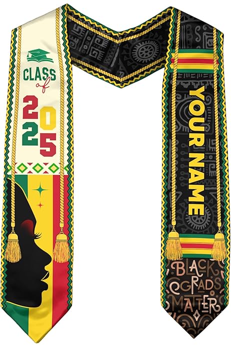 Haitian Graduation Stole Custom Jamaican Graduation Stole Class Of 2025 ...