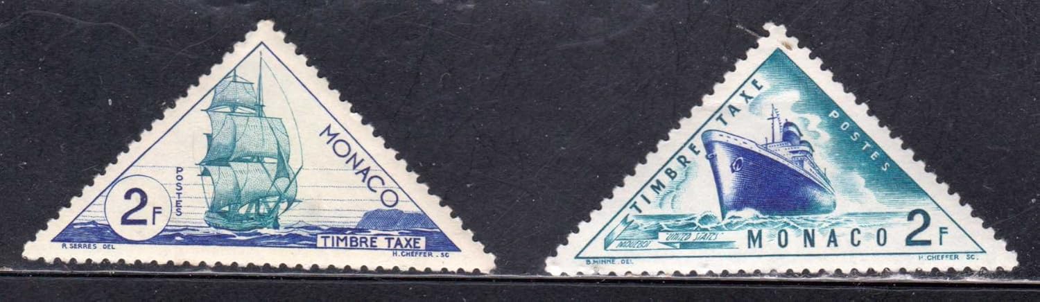 Amazon.com: Monaco Ships 2F Triangle Postage Stamps: Toys & Games