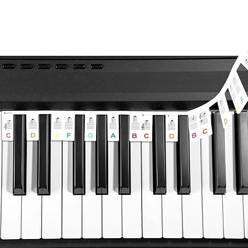 Piano Keyboard Removable Piano Key Stickers 88 Keys Music Keyboard ...
