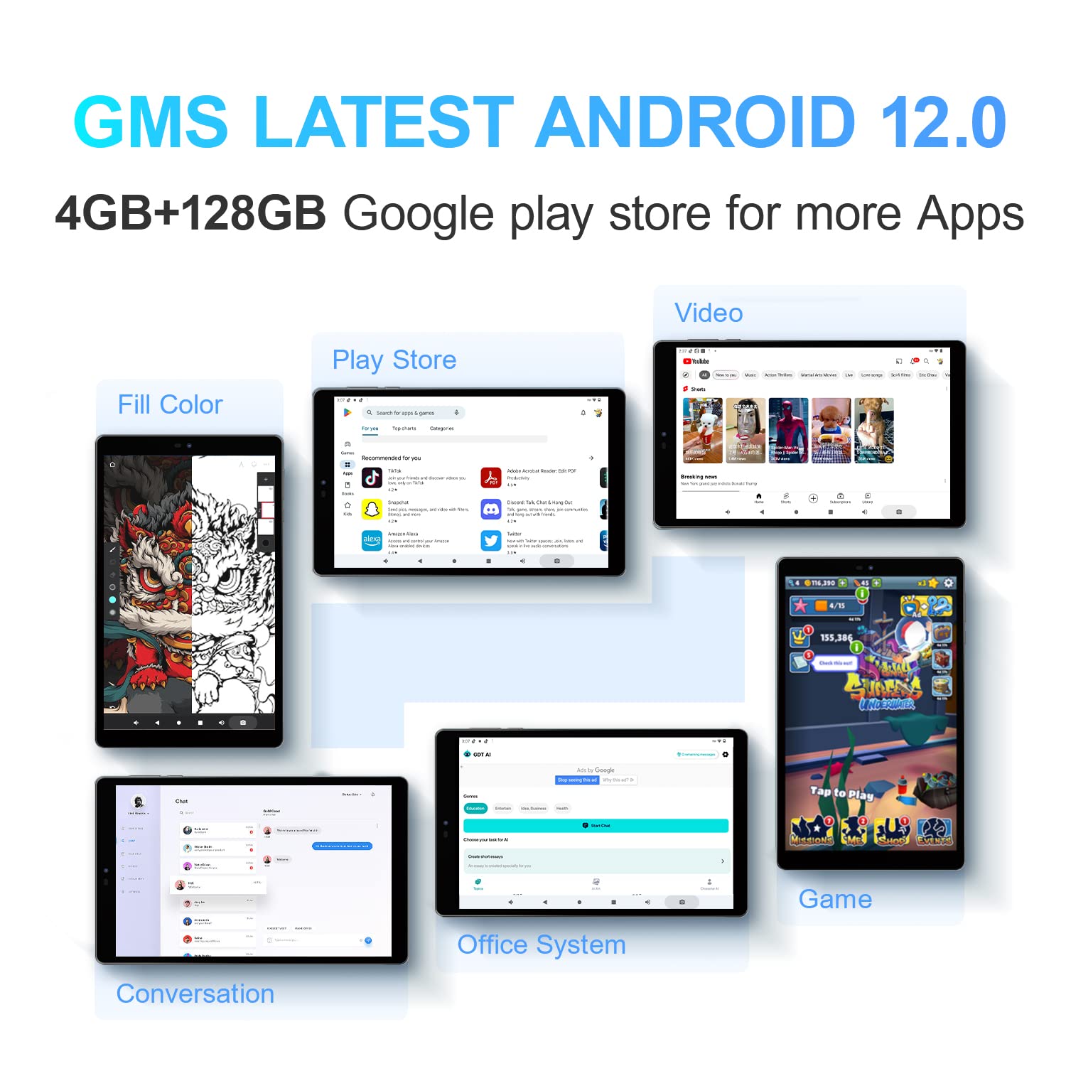 Mua FILY F8 Android12 Tablet, 8 inch Tablet, 4GB+128GB Storage, Quad ...