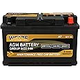 Amazon.com: Weize Platinum AGM Battery BCI Group 94R - 12v 80ah H7 Size 94R Automotive Battery ...