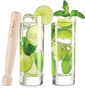 Amazon.com | Final Touch Mojito Glass & Muddler Set (FTA1835): Kitchen ...