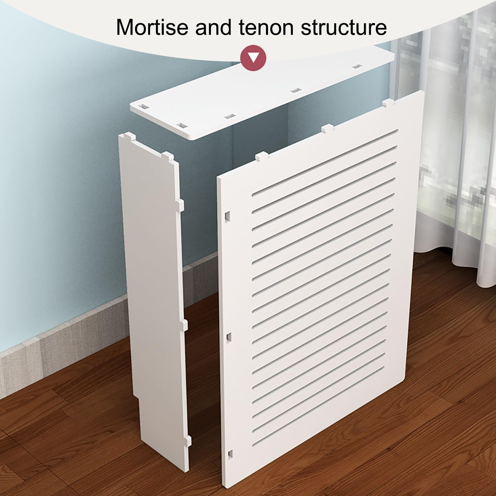 YERUNGT Radiator Shelf, Pipe Valve Privacy Barrier, Elegant Radiator ...