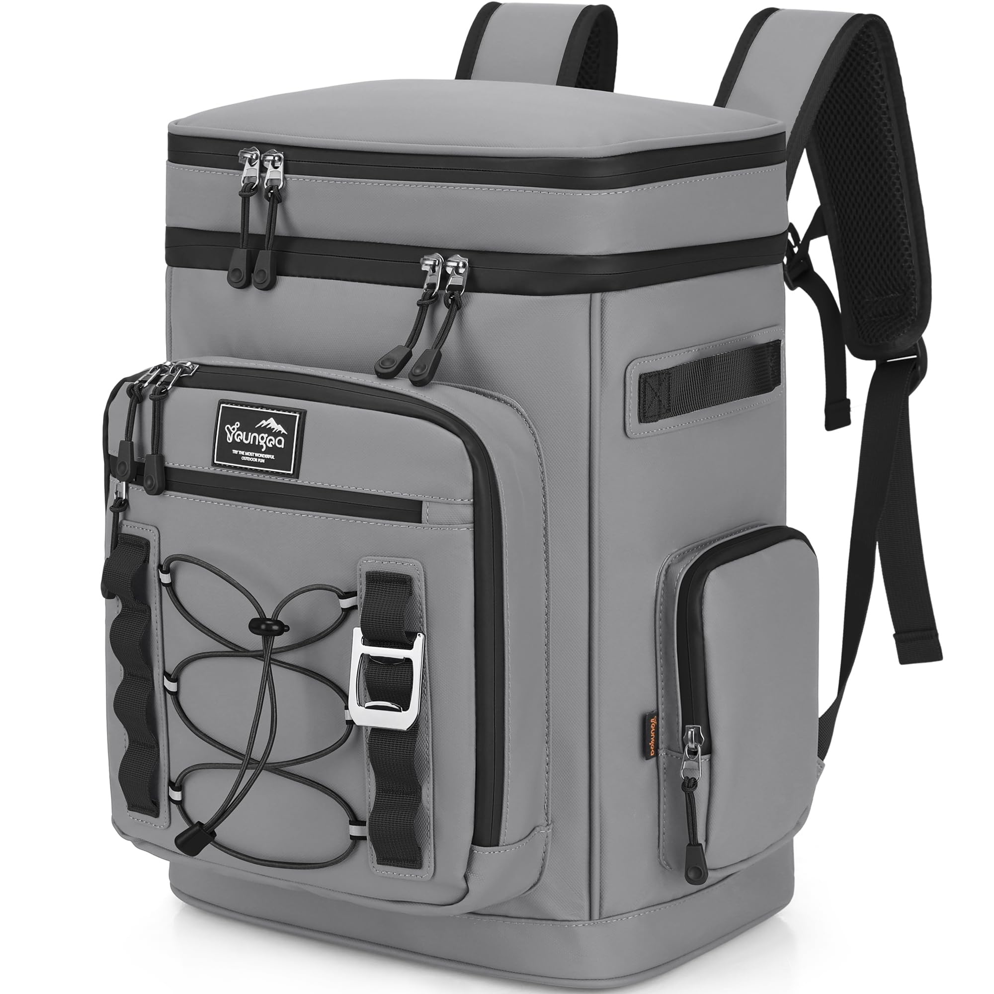 YOUNGOA 42Cans Cooler Backpack Insulated Waterproof for Men & Women ...