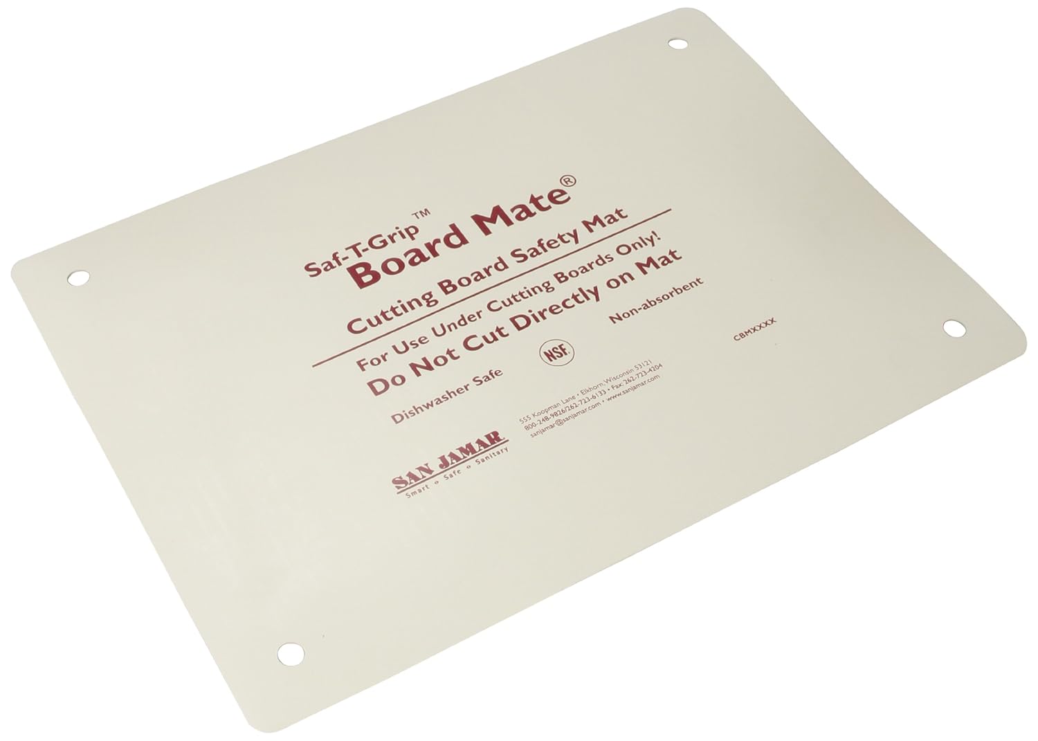 San Jamar CBM1318 Saf-T-Grip Board-Mate Nonslip Cutting Board, 18 ...
