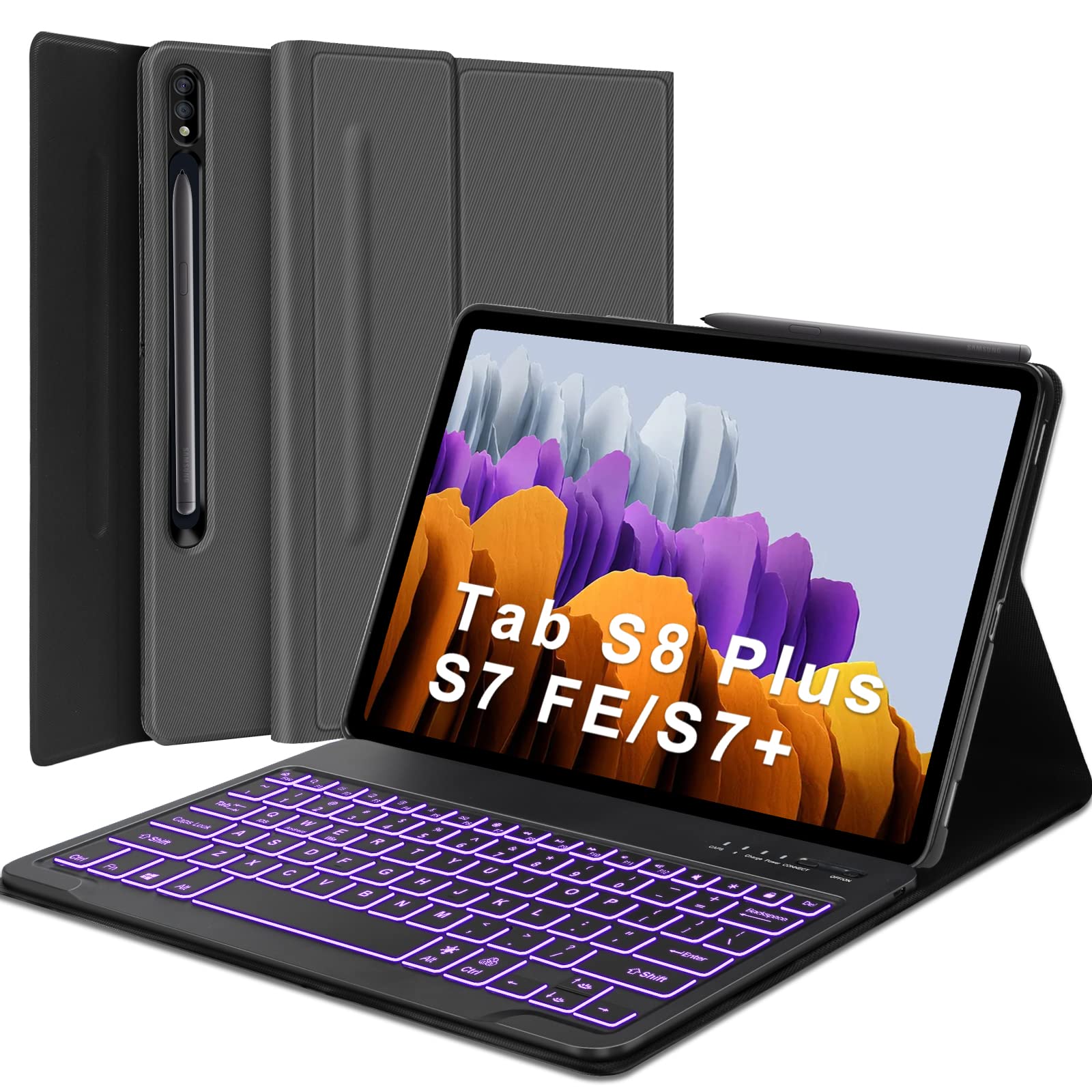 Mua Samsung Galaxy Tab S8 Plus/S7 Plus /S7 FE Keyboard Case 12.4 inch ...