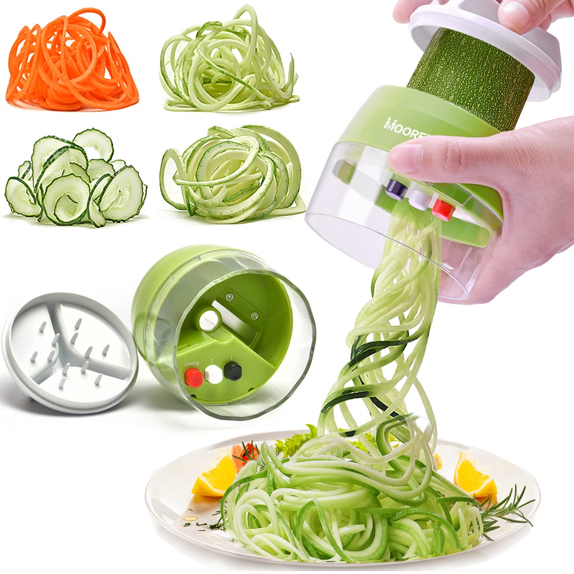 Mua Spiralizer Handheld Vegetable Slicer, 4 in 1 Zucchini Spaghetti ...