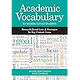Amazon.com: Academic Vocabulary for Middle School Students: Research ...