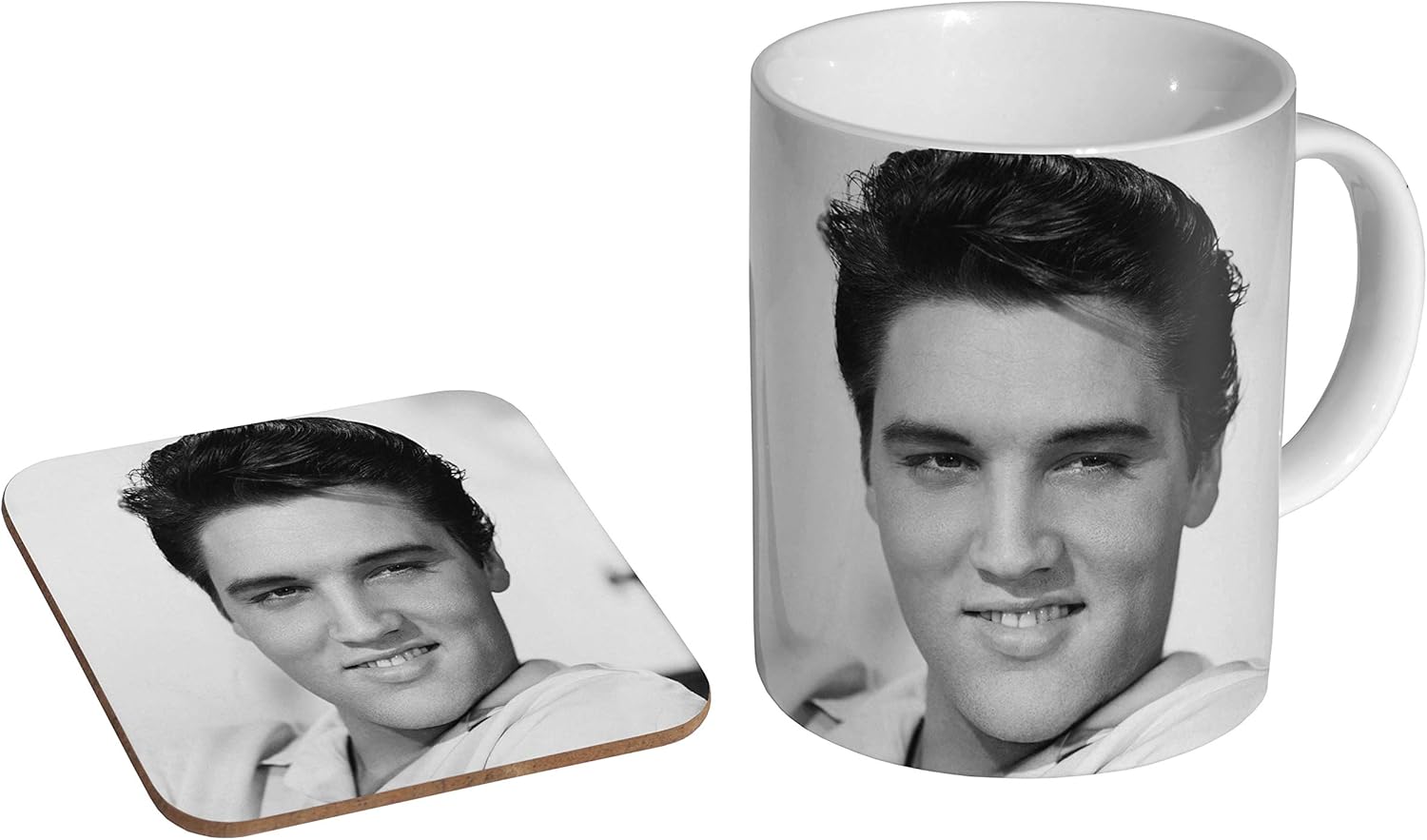 Elvis Presley Auto Ceramic Coffee Mug + Coaster Gift Set …: Amazon.co ...