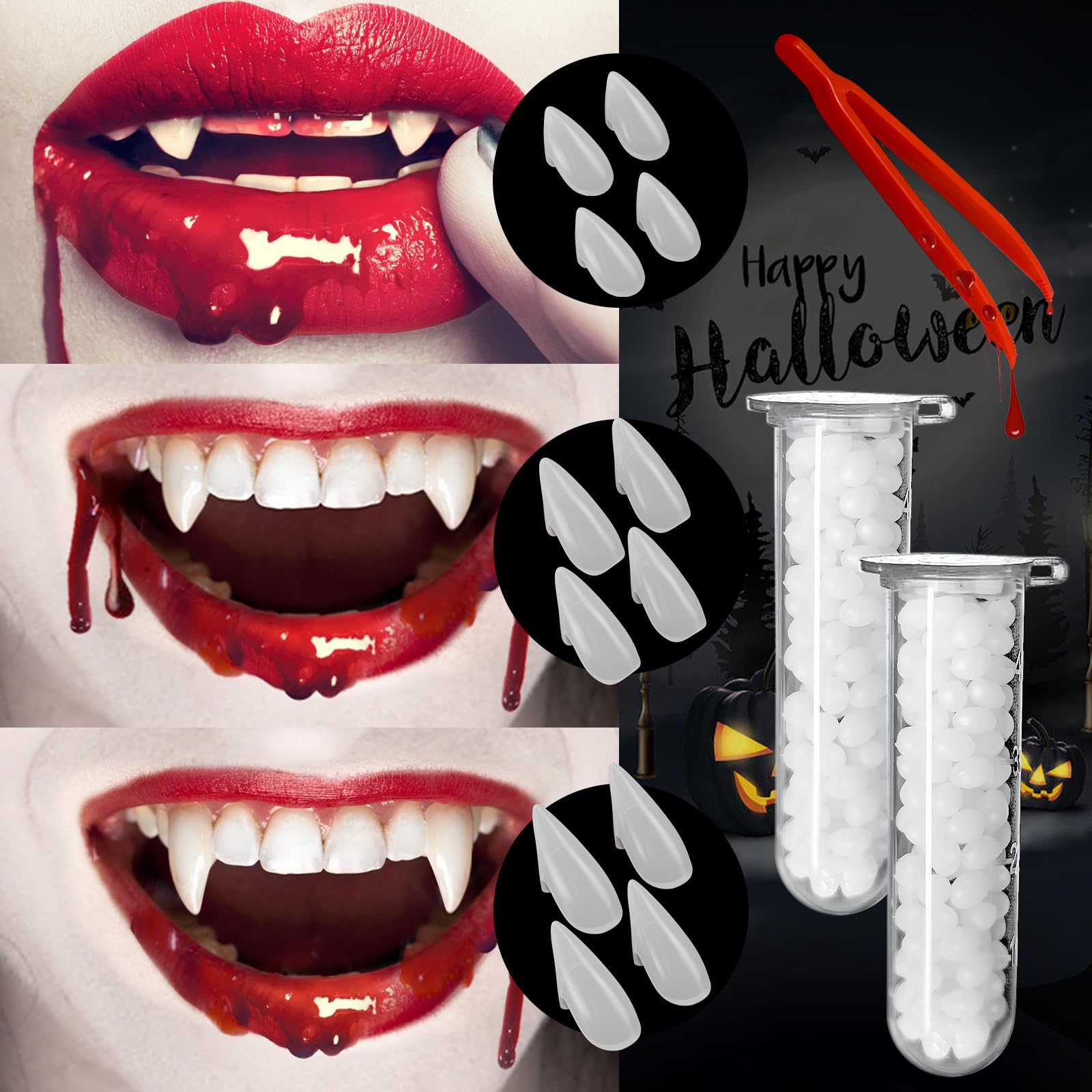 Mua Vampire Teeth 6 Pairs 3 Sizes - Kids Vampire Fangs for Cosplay ...