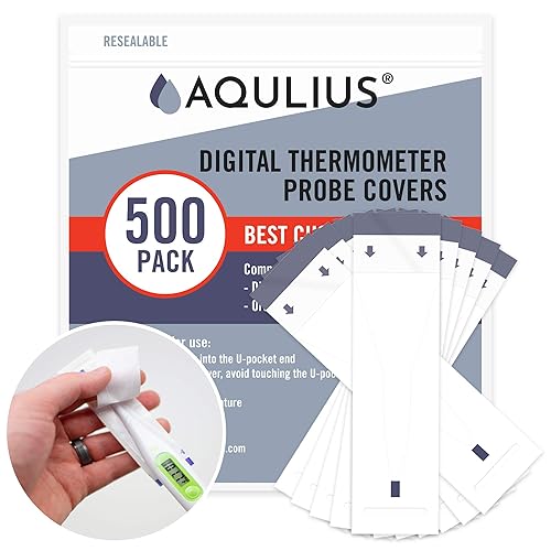 Aqulius Thermometer Covers Disposable - 500 Pack, White Single-Use ...