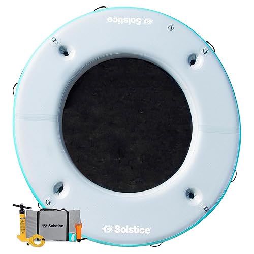SOLSTICE Original Floating Inflatable Dock Float W/Mesh, Swim 8 FT ...