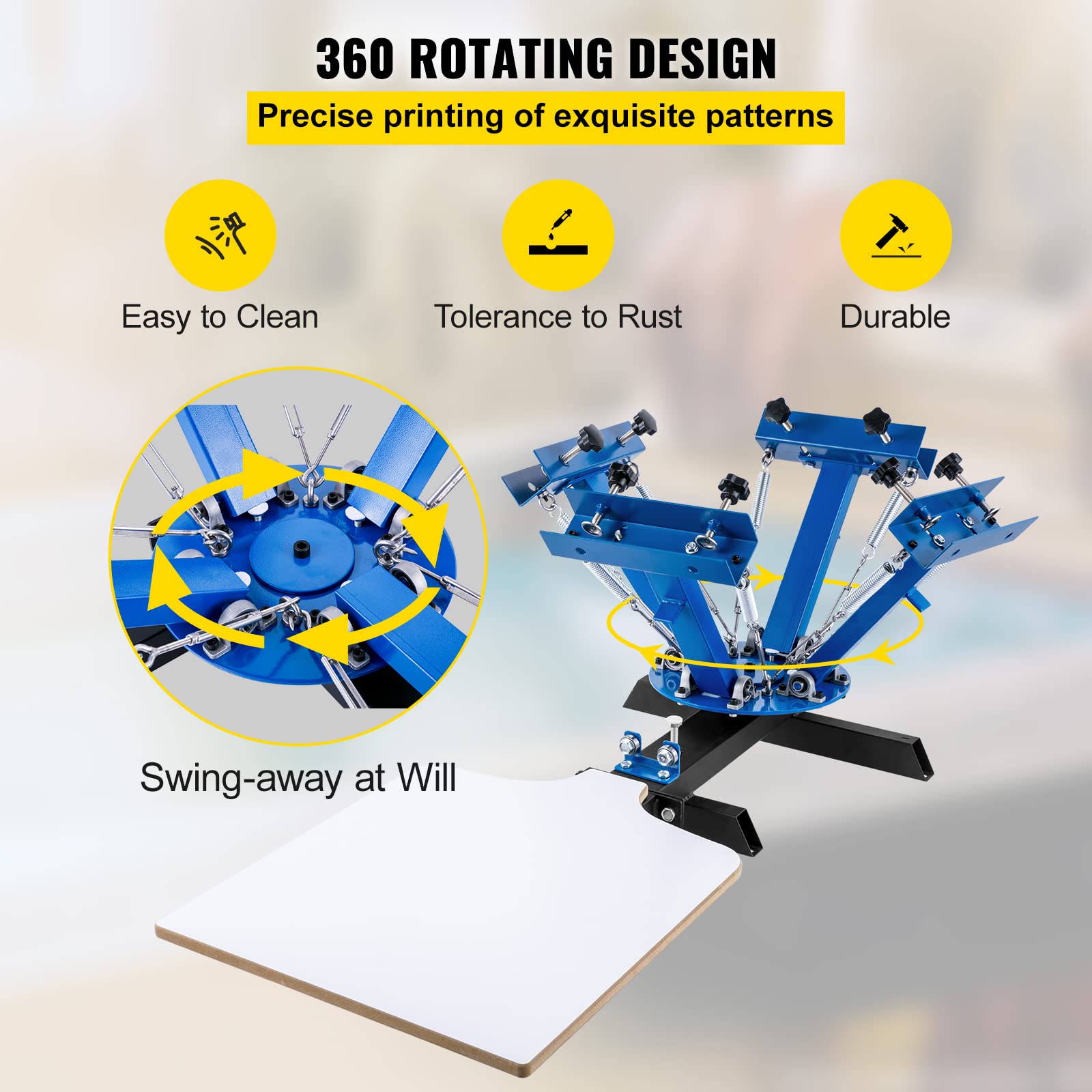 Mua Screen Printing Press 4 Color 1 Station Screen Printing Machine ...