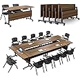 Amazon.com: Folding Conference Room Tables,Large Rectangle Conference ...