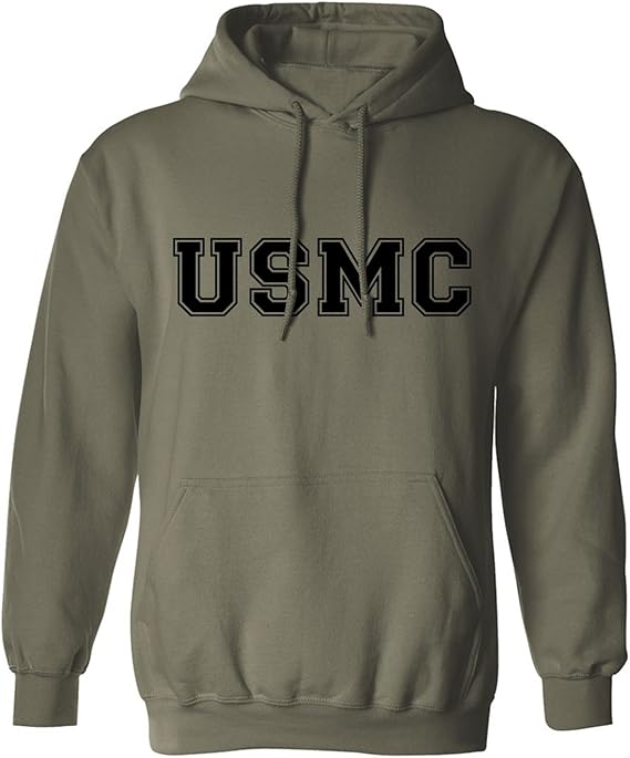 USMC Athletic Marines Hooded Sweatshirt in Military Green - Green ...