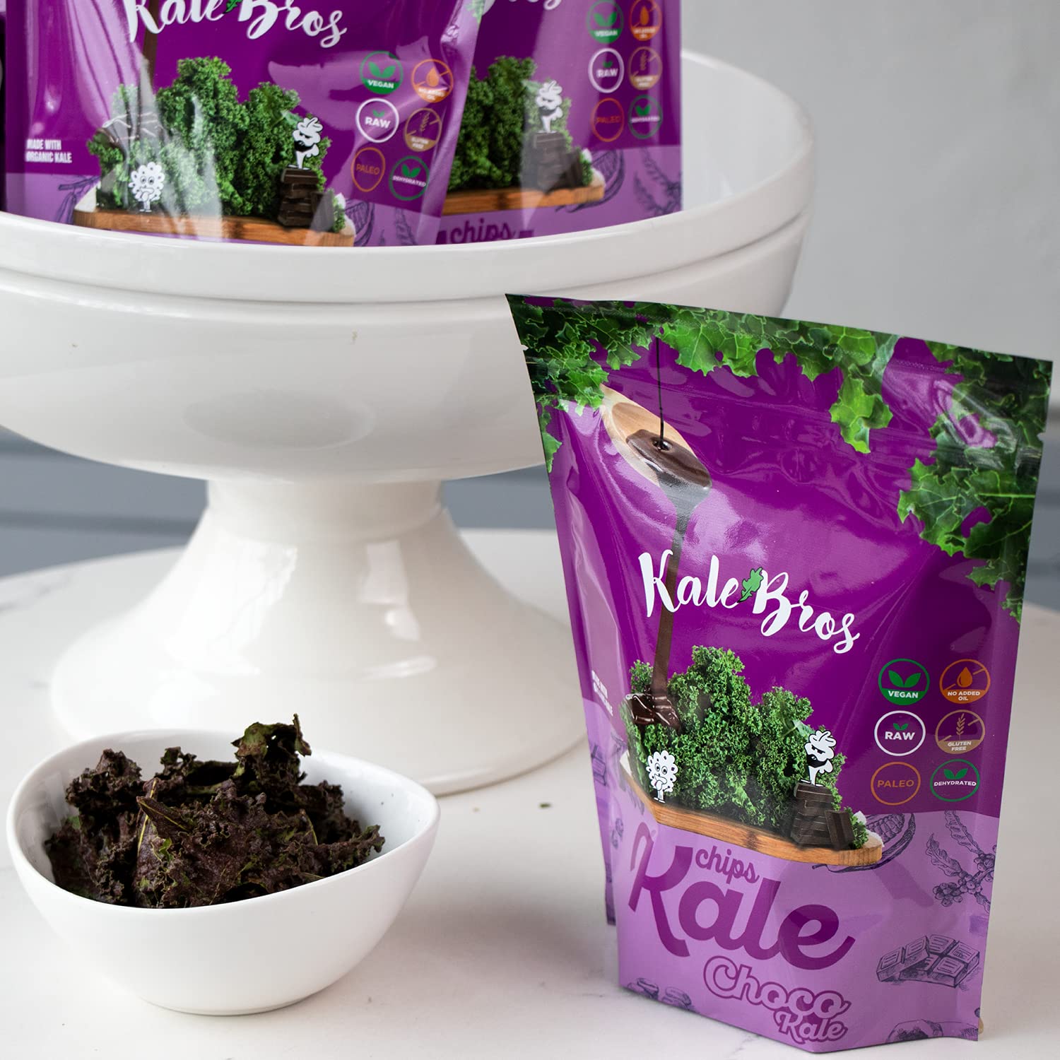 Kale Bros, Kale Chips, Choco Kale, Multi-pack (Pack of 3) Vegan/Gluten ...