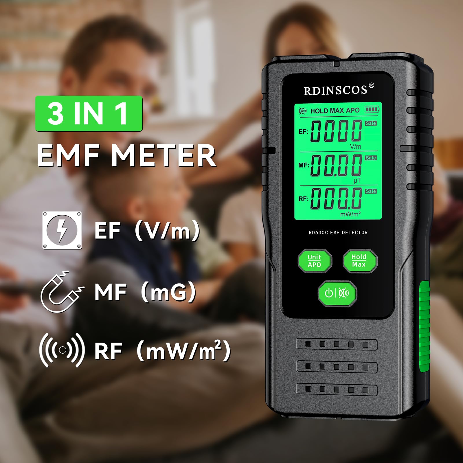 Mua EMF Detector, Detect All 3 Types of Electromagnetic Radiation Field ...