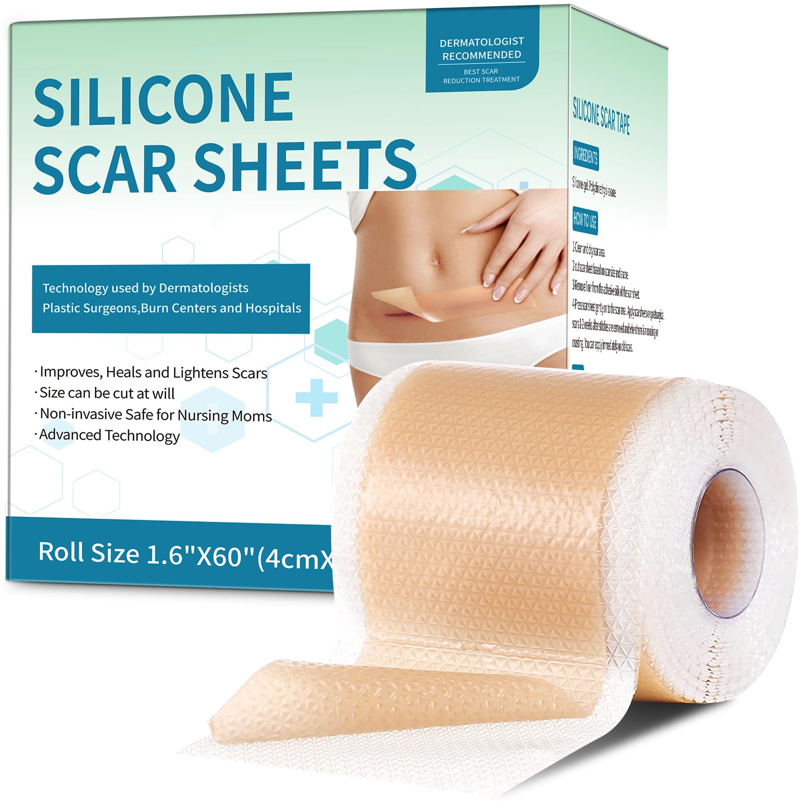 Mua Silicone Scar Sheets, Silicone Scar Tape(1.6”x 60” Roll-1.5M ...
