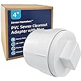 Amazon.com: 4" PVC Sewer Cleanout Adapter with Plug Pipe Fitting ...