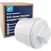 Amazon.com: UYHSEI 6" Pvc Sewer Cleanout Adapter With Plug Pipe Cover ...