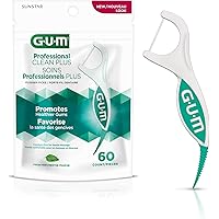 GUM Professional Clean Plus Dental String Floss Picks, Fresh Mint ...