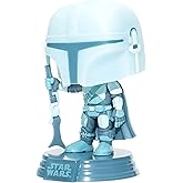 Amazon.com: POP Funko Star Wars Mandalorian with Darksaber (Chrome ...