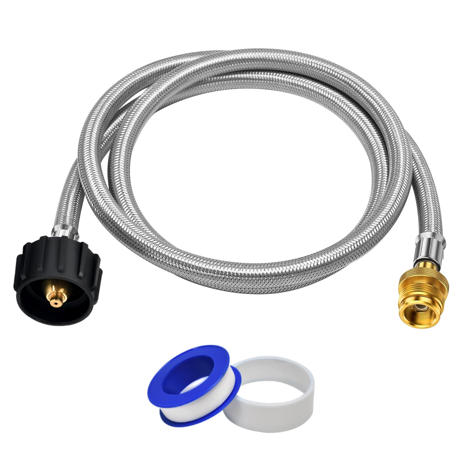 ABYDA 12Ft Propane Adapter Hose, 1 lb to 20 lb Converter for QCC1/Type1 ...