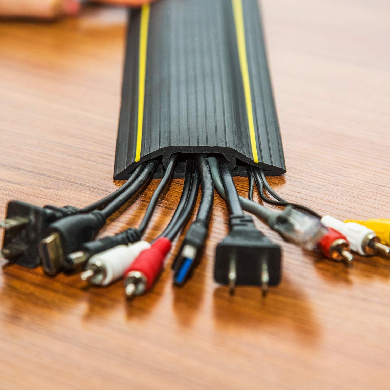 Floor Cord Covers, Floor Cable Protector 2m 3 Channels Contains Cords ...