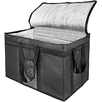 Insulated Food Delivery Bag with Cup Holders/Drink Carriers Premium XXL ...