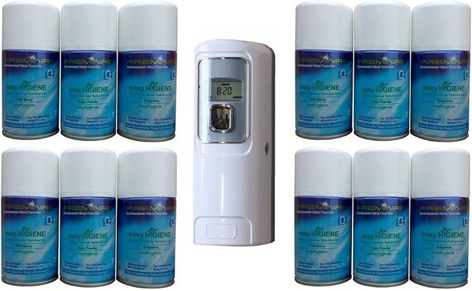 Exec LCD Wall Mounted Automatic Air Freshener Dispenser and 12 Refills ...