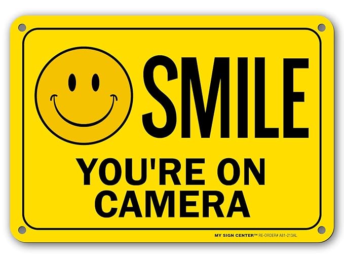 Amazon.com : Smile You're On Camera Sign - Video Surveillance Security ...