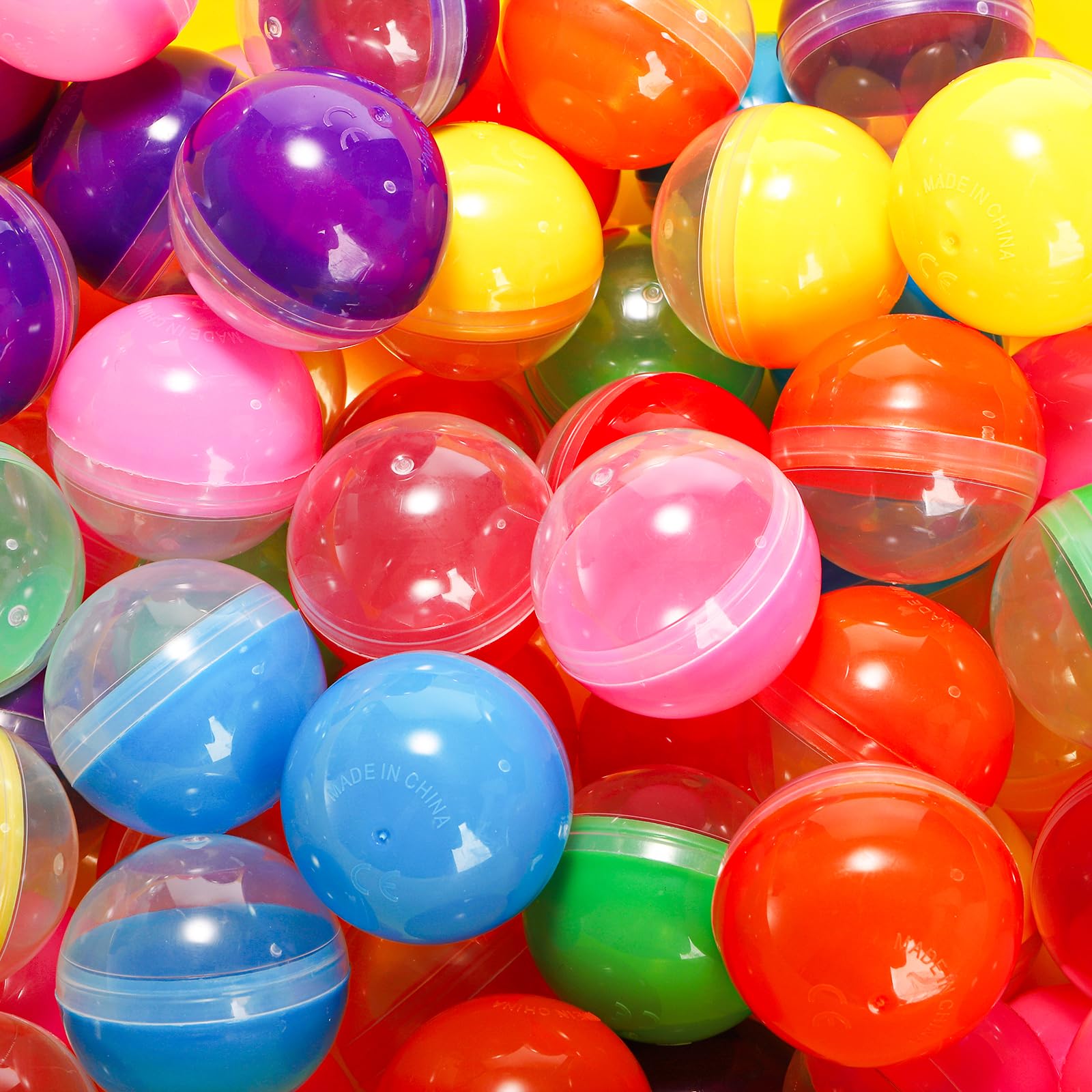 Noamus Gumball Vending Machine Capsules, 2 Inch Empty Round Plastic ...