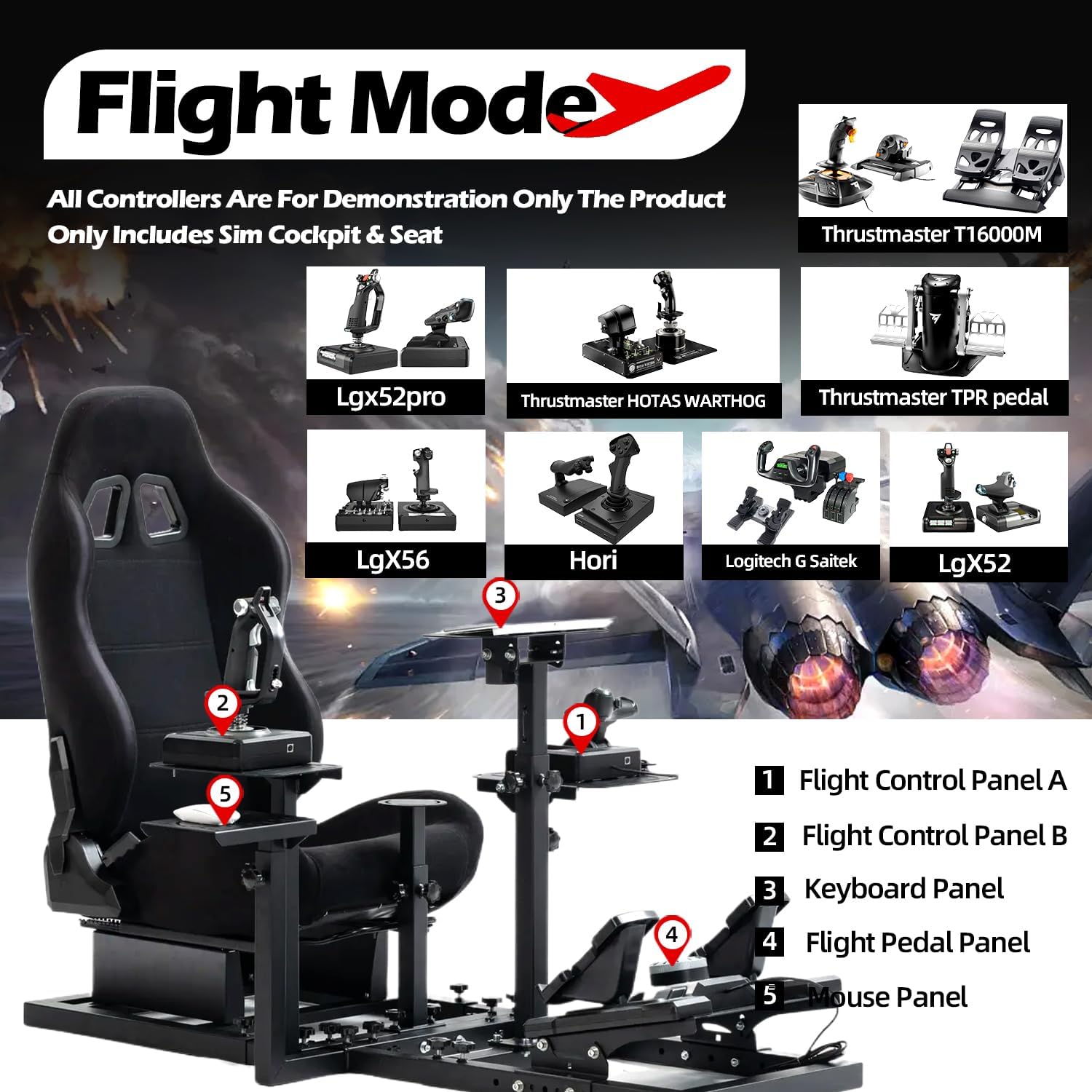 Mua Supllueer Racing Flight Simulator Cockpit with Black Playseat fit ...