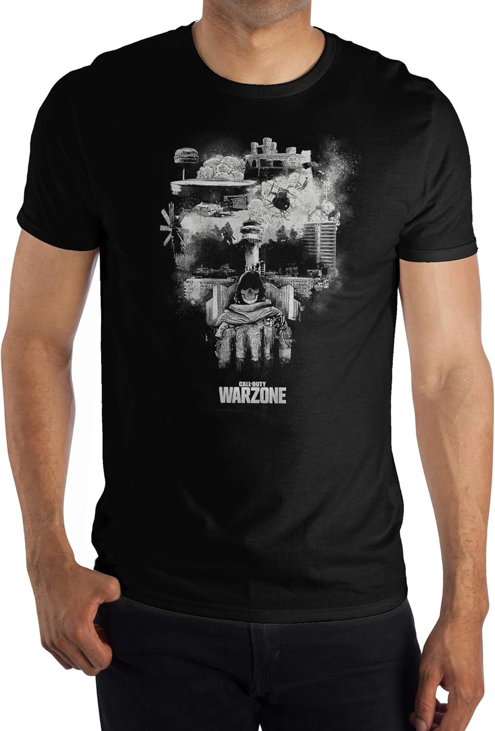 Amazon.com: Mens Black Call of Duty Modern Warfare Warzone Video Game ...