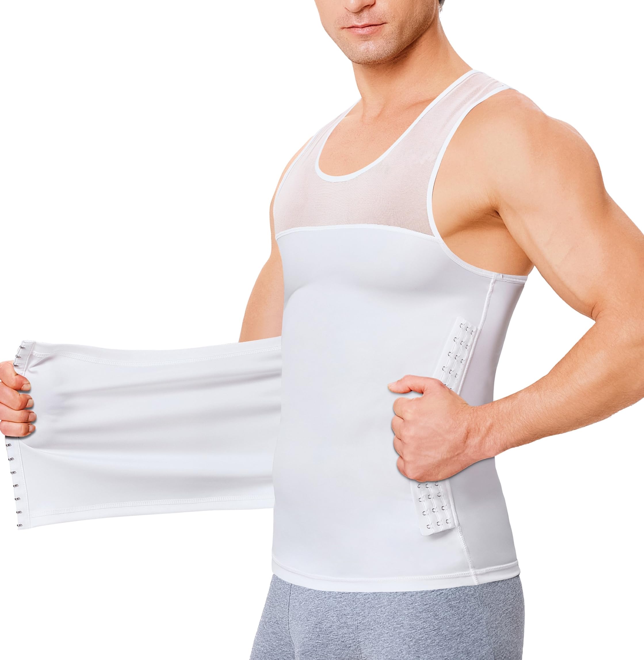Men Body Shaper Slimming Vest Tight Tank Top Compression Shirt Tummy ...