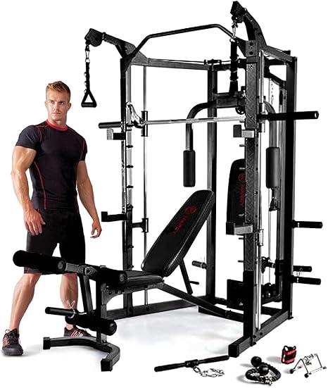 Marcy RS7000, Power Rack musculation avec charge guidée avec banc de ...