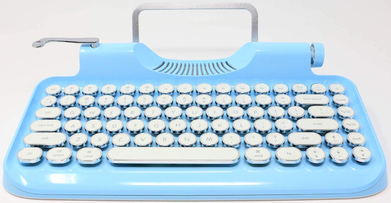 Rymek Typewriter Style Mechanical Wired & Wireless Keyboard with Tablet ...