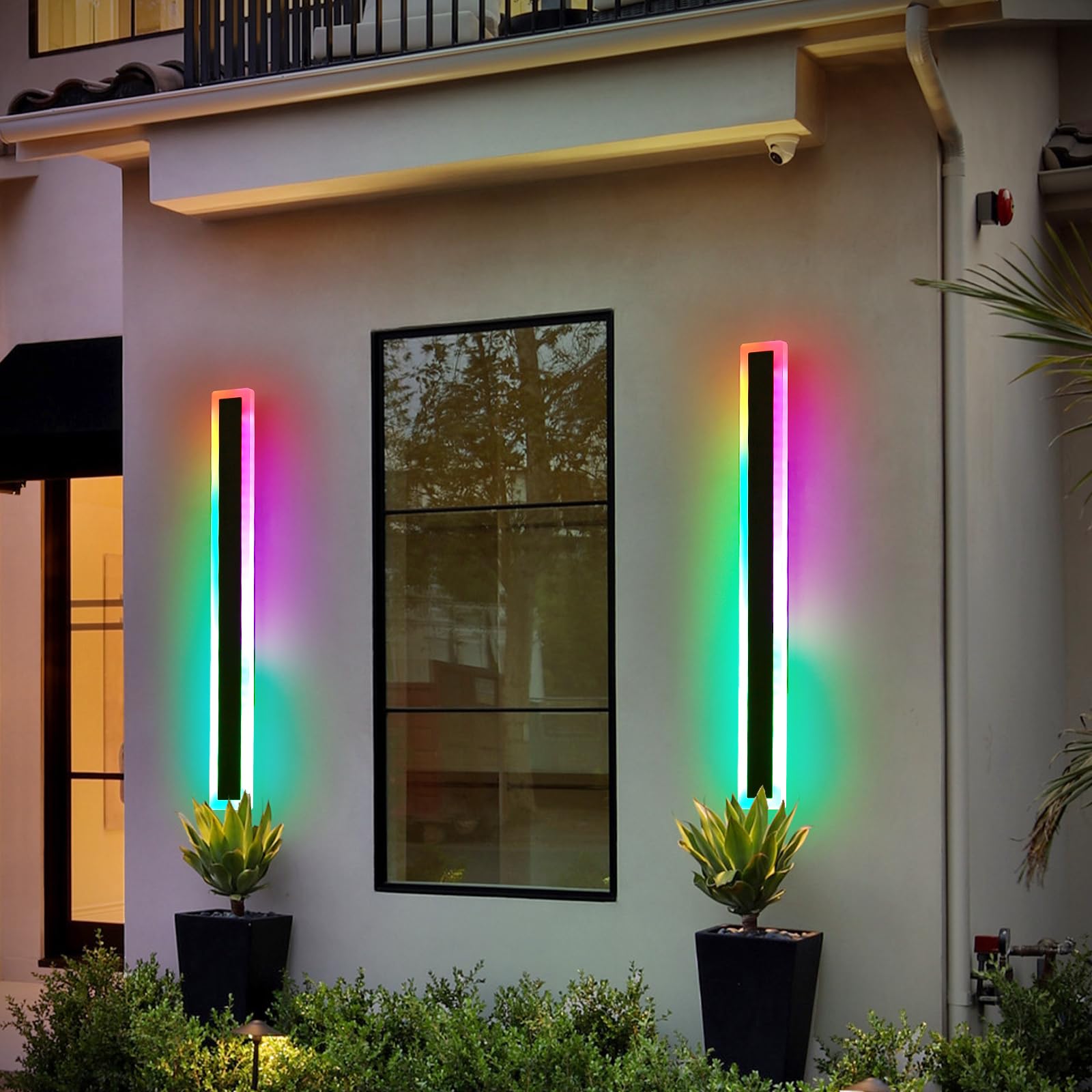 Mikeru Modern RGB 7-Color Dimmable Wall Light, 47 inches, Aluminum ...