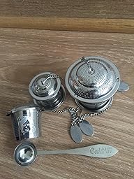 Amazon.com: Tea Infuser Spoon Drip Tray Gift Set for Loose Tea 3 Size ...