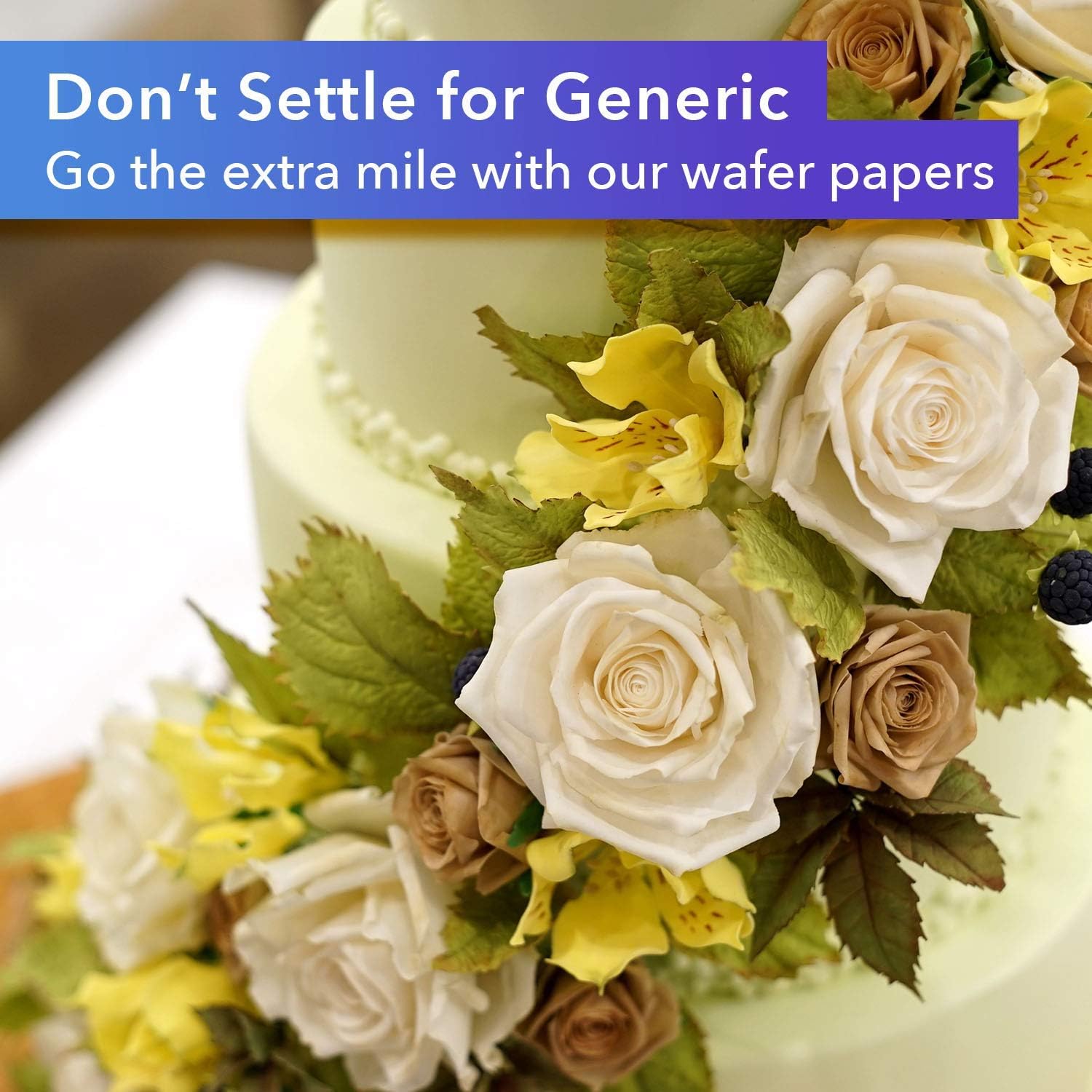 Mua O-Grade Edible Wafer Paper, Rectangle Rice Paper for Cake & Food ...