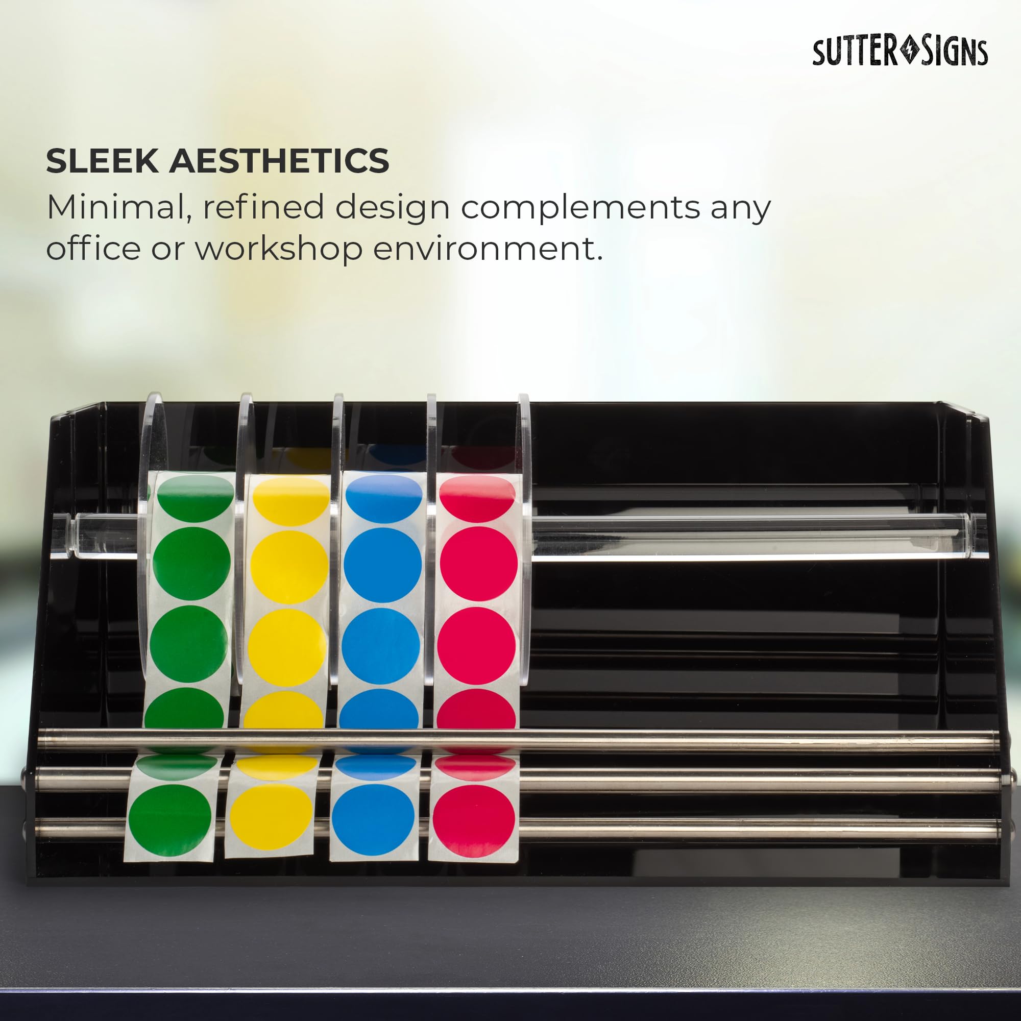 Roll Label Dispenser For Sticker Labels | Thick Durable Acrylic Sticker ...