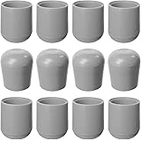 8 Gray Folding Chair V-Tip Stabilizer Caps, 7/8 Inch OD - Heavy Duty ...