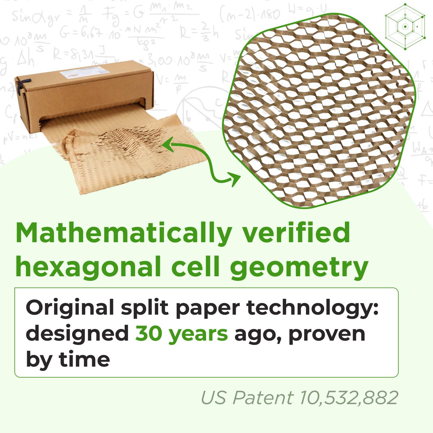 Mua IDL Packaging HexcelWrap Cushioning Kraft Paper 15.25" x 300' in Self-Dispensed Box – Eco ...