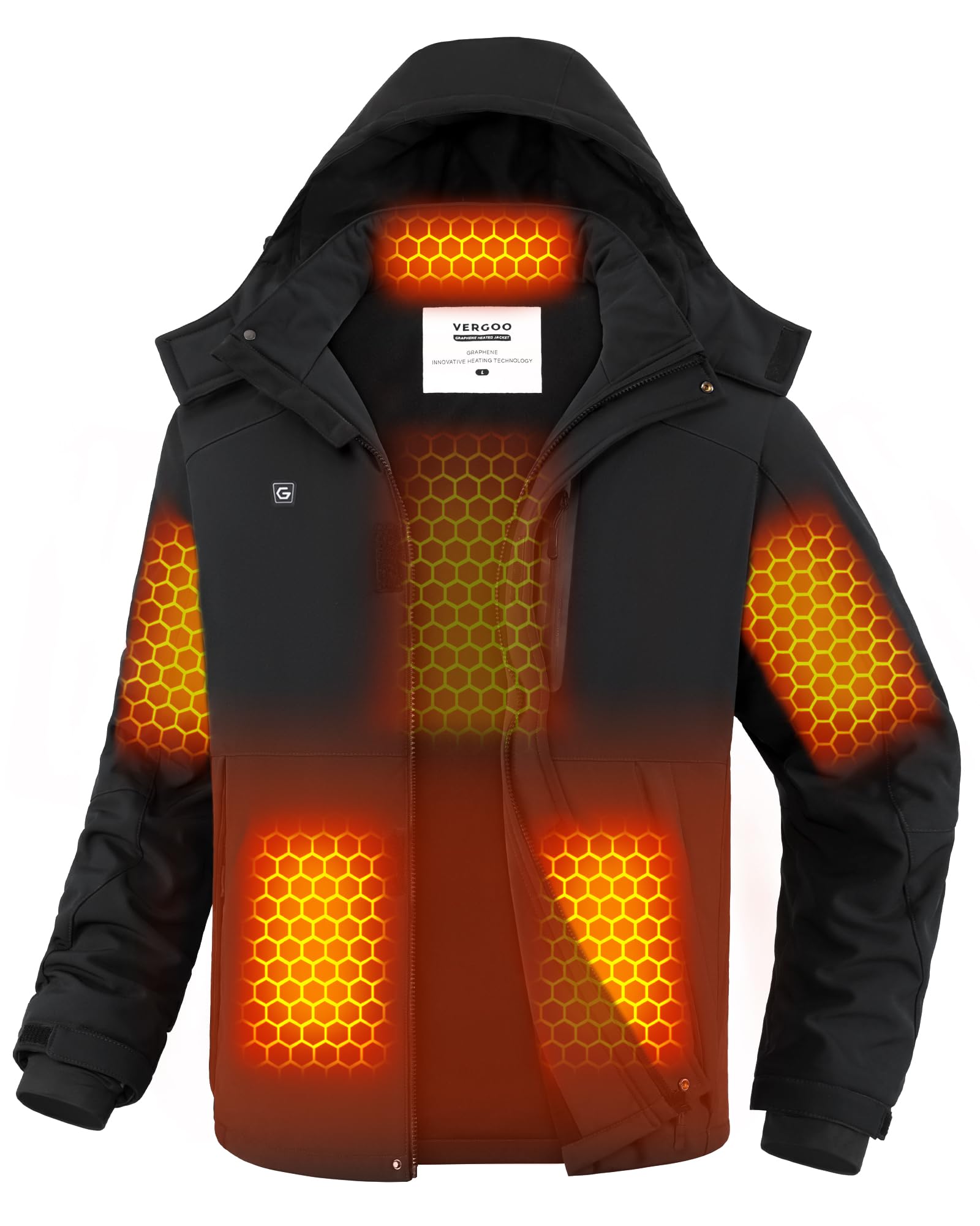 VERGOO Graphene Mens Heated Jackets with Battery Pack Included Winter ...