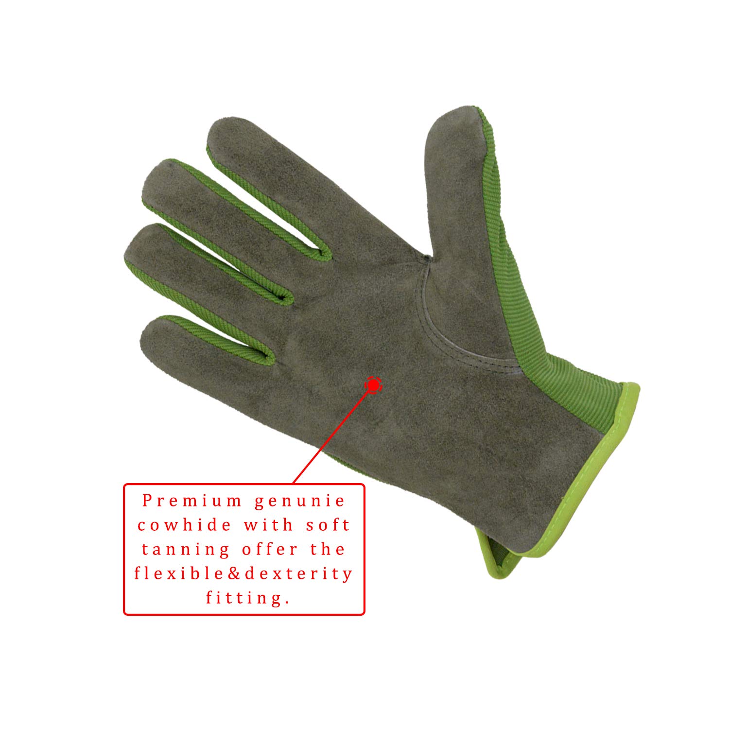 General Utility Work Safety Gloves with Cowhide Leather Palm,Dexterity ...
