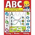 Amazon.com: ABC Activity Book & Alphabet Letter Tracing: Fun Workbook ...