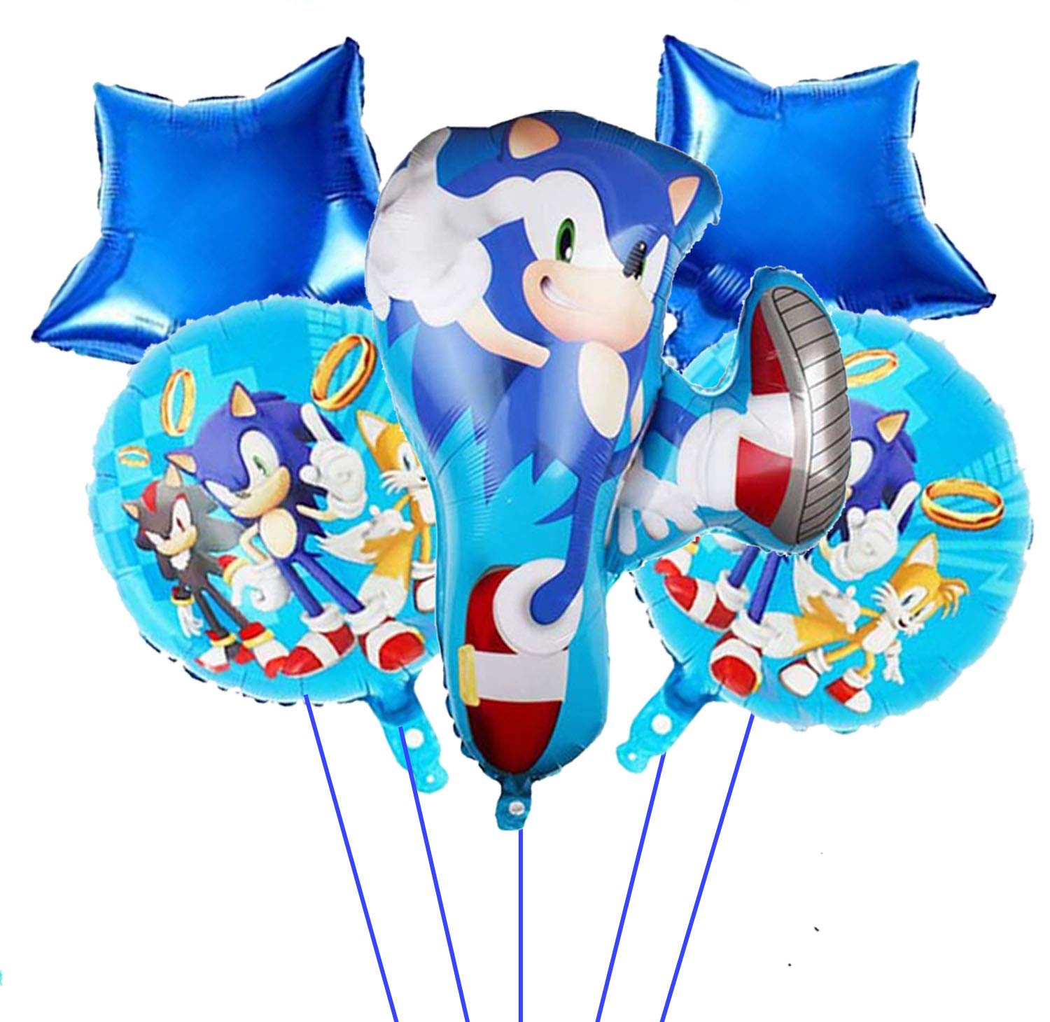 Buy 5PCS Sonic The Hedgehog Helium Balloons Balloons For Sonic The ...