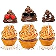 Amazon.com: Poop NEWMOJI® Cupcake Toppers - 10 Pcs Set, Playful Poop ...
