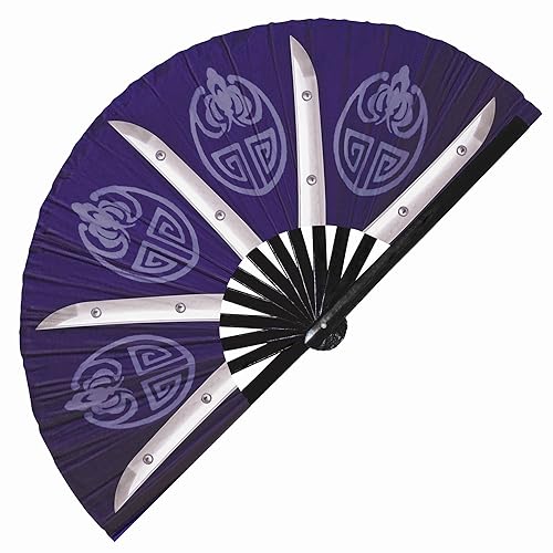 Hypnotiq Kitana Hand Fan Folding Fan UV Glow Hand Fans Cosplay Hand Fan ...